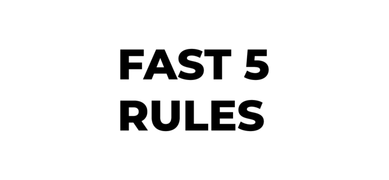 FAST 5 Rules - Live the Dream